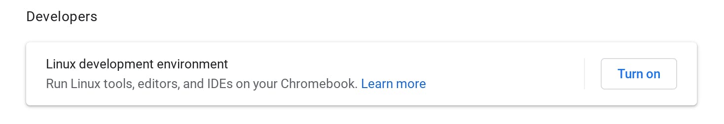 Linux setup | ChromeOS.dev